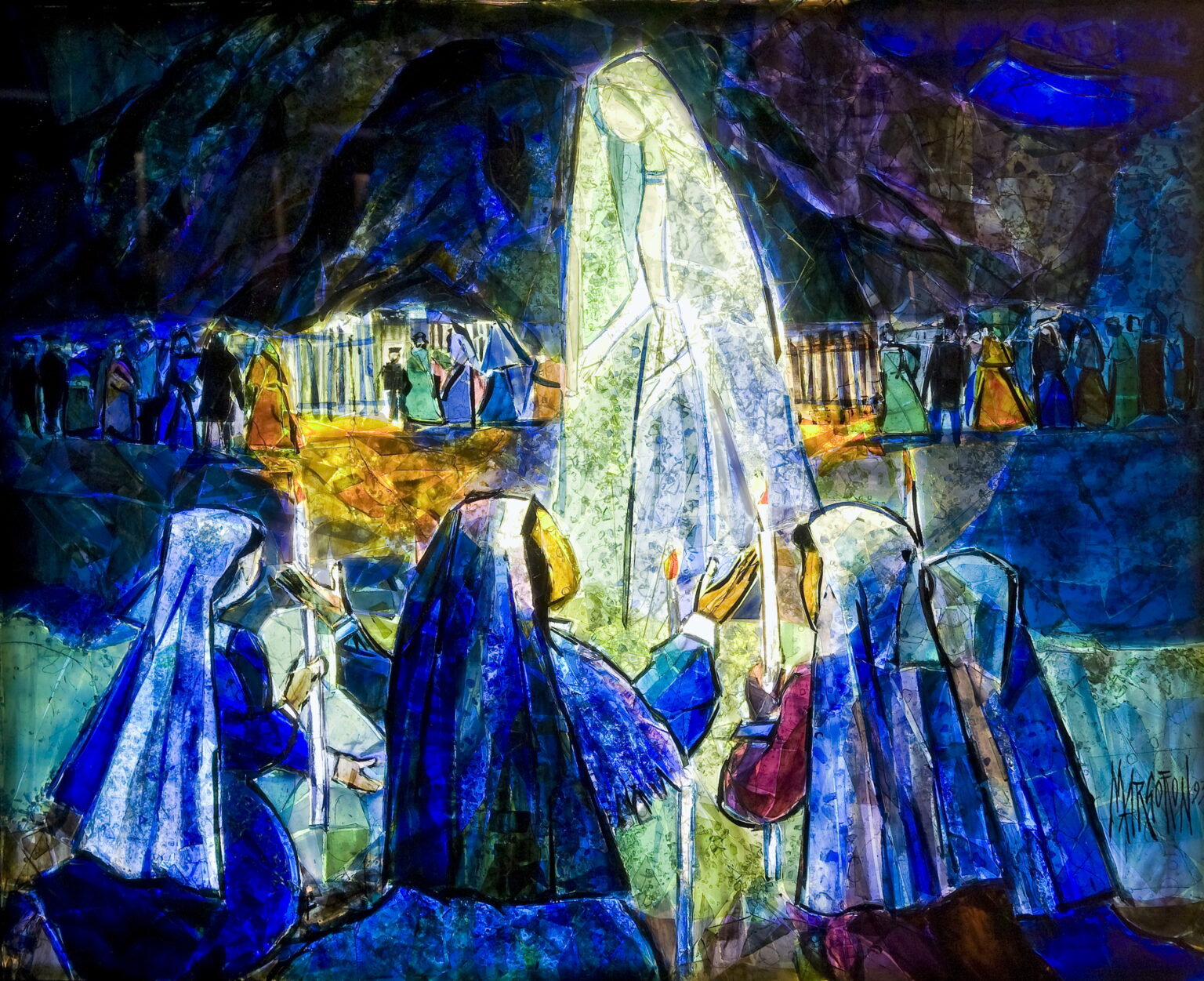 The Final Apparition of the Virgin Mary to Saint Bernadette in Lourdes ...